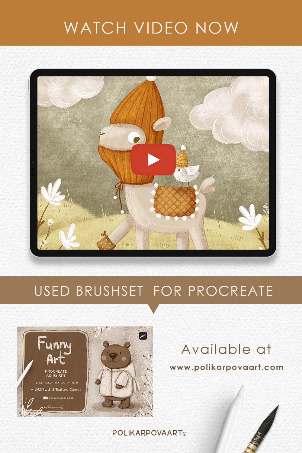 The process of drawing a children's illustration in Procreate ...