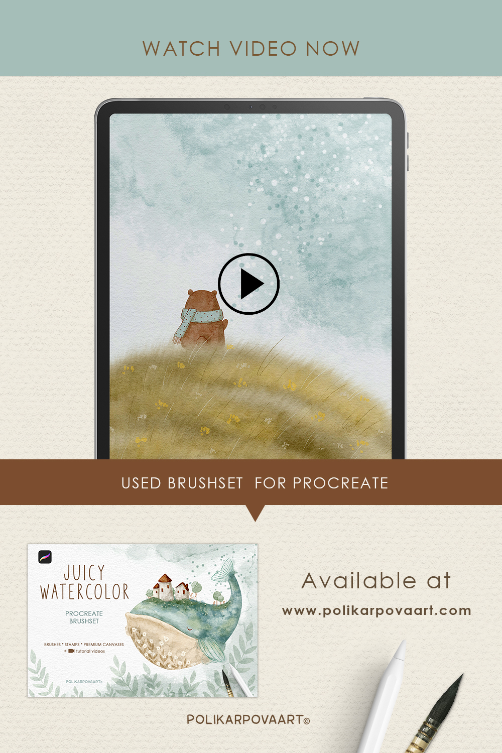 How to draw a watercolor landscape illustration in Procreate ...