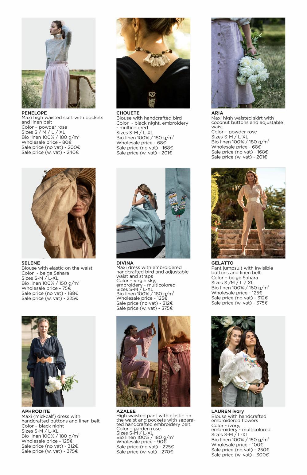 LINE SHEET /ORDER FORM