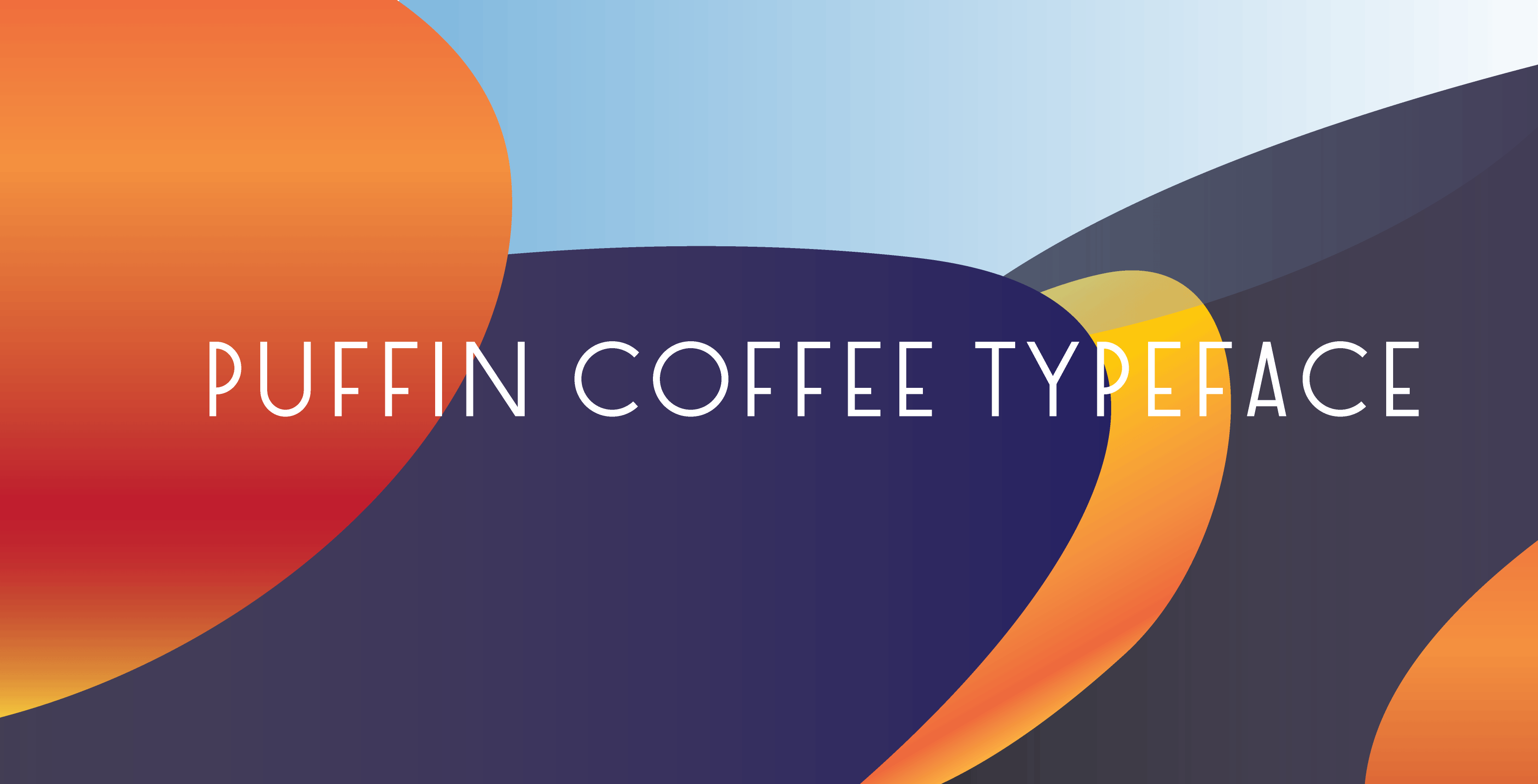 bespoke font PUFFIN COFFEE TYPEFACE for branding