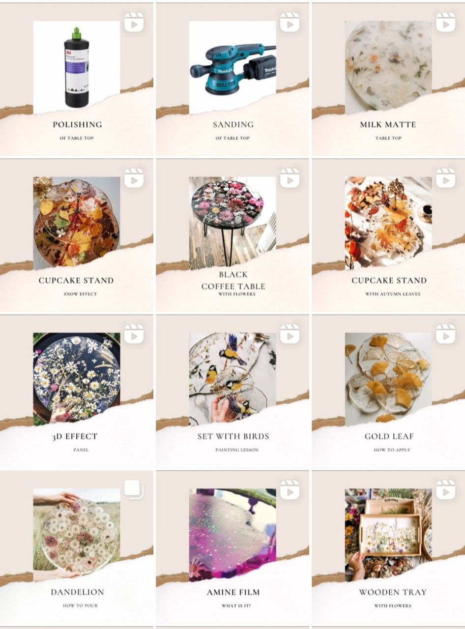 RESIN COURSE IN ENGLISH