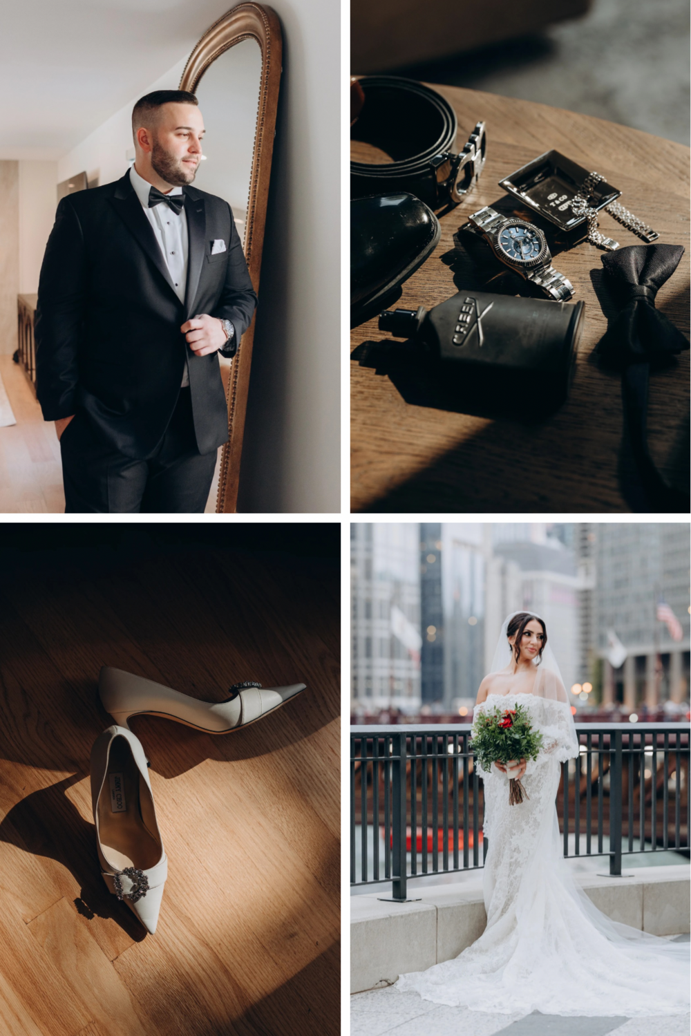 Destination romantic editorial wedding at Lake Bluff Preserve Frankfort MI
