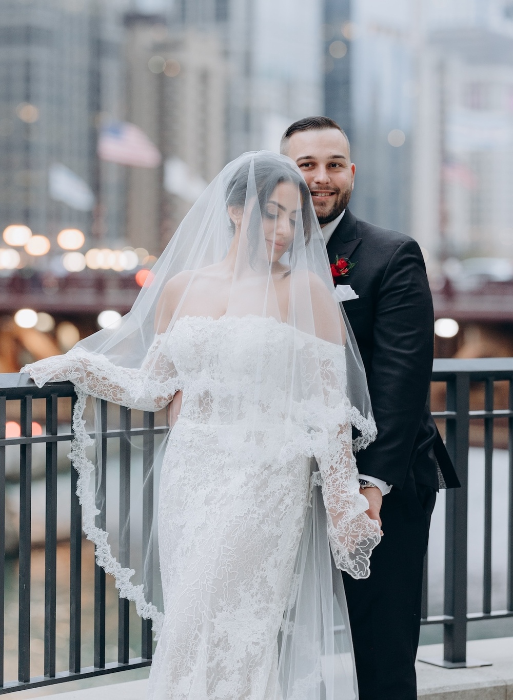 Destination romantic editorial wedding at Lake Bluff Preserve Frankfort MI