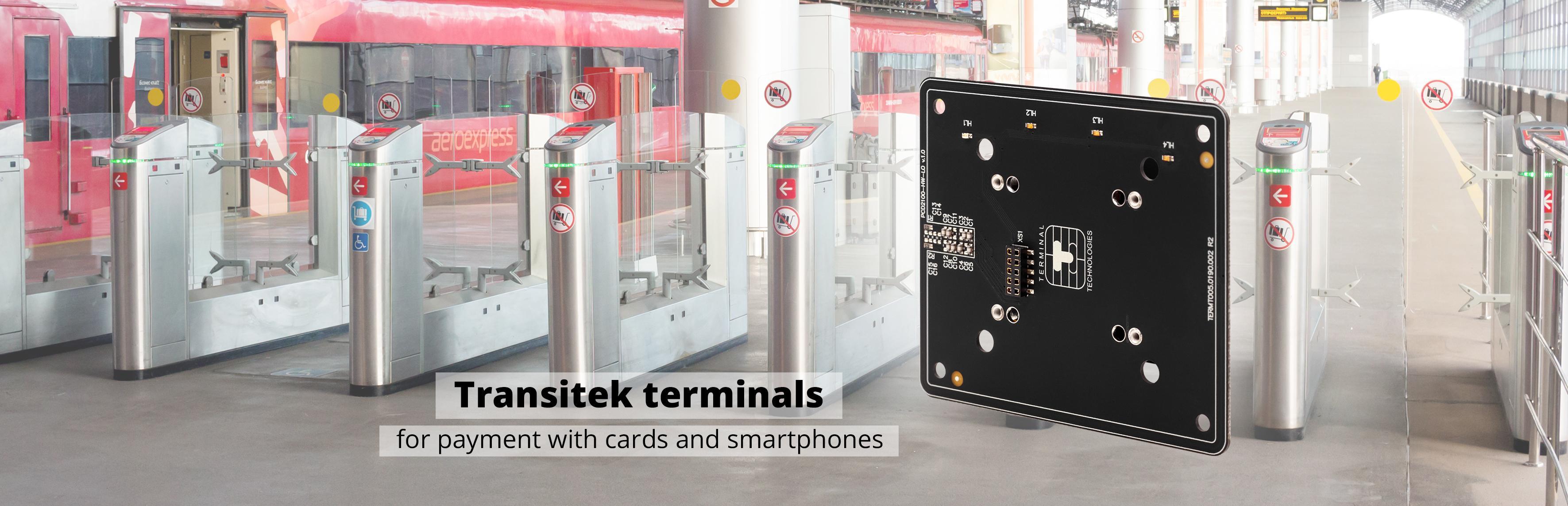 TRANSITEK contactless bank card reader for subway