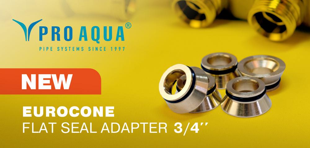 New product in the PRO AQUA axial fittings range: 3/4" eurocone – flat ...