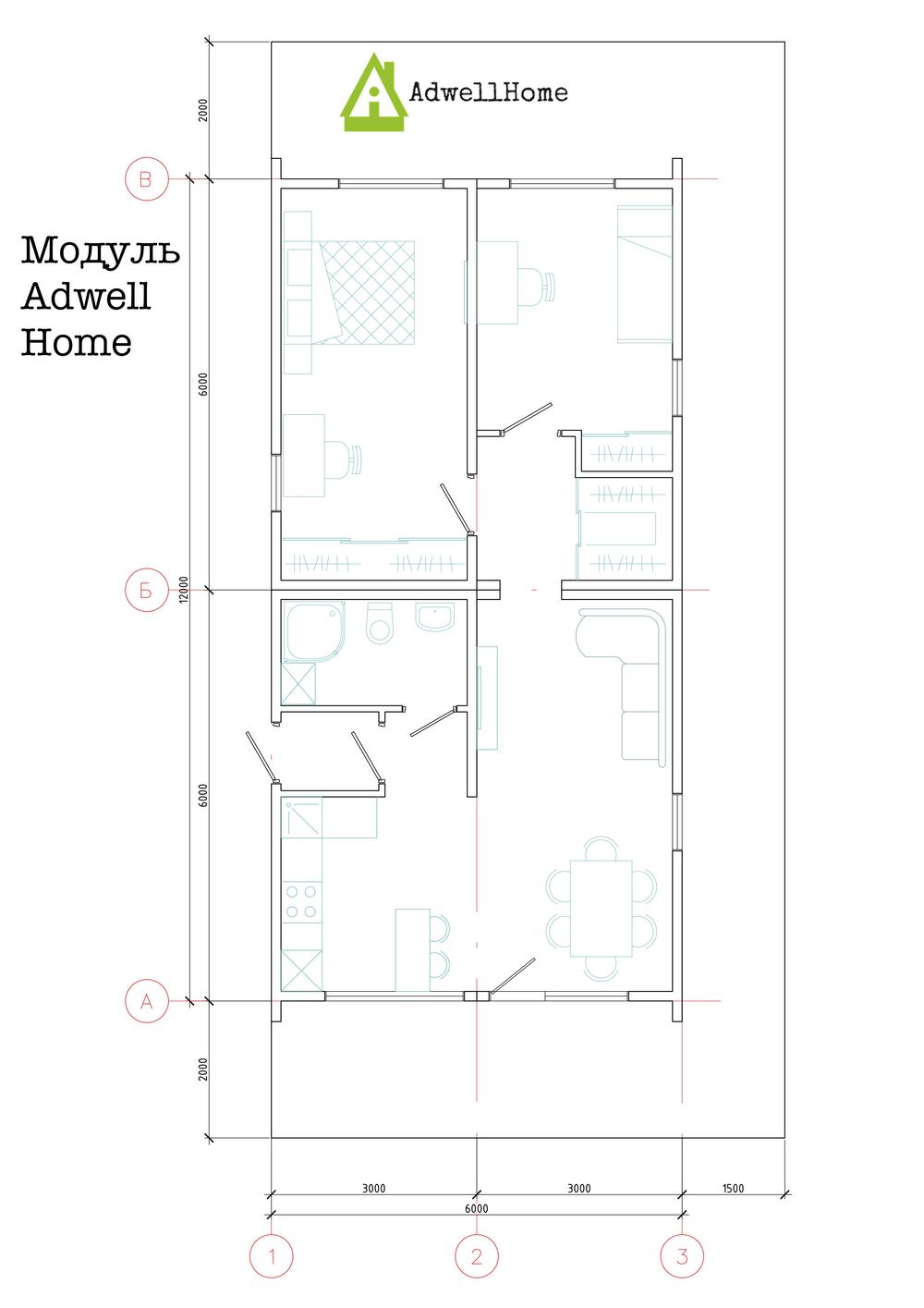 Модуль Adwell Home 72м2