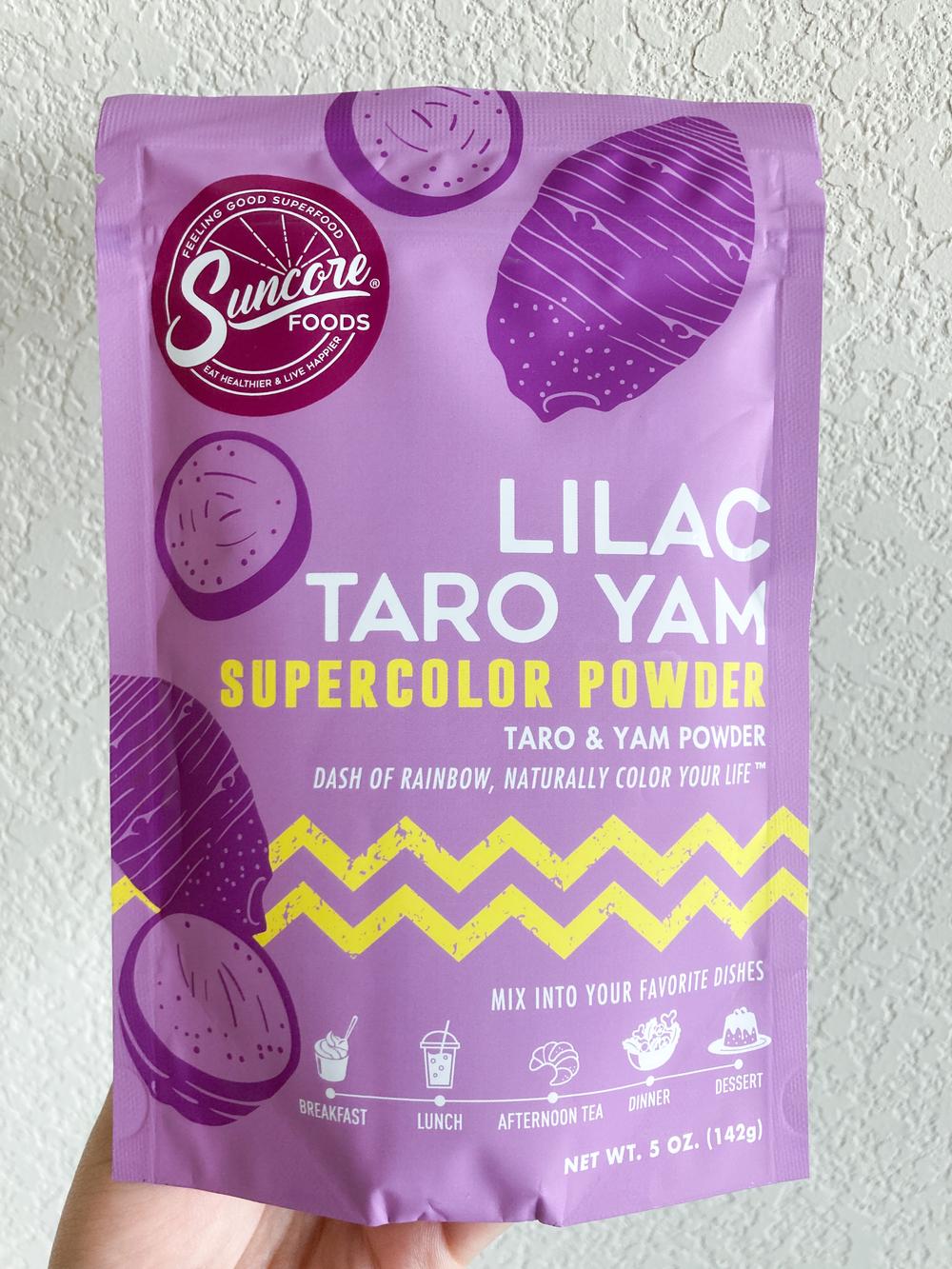Lilac taro yam bread